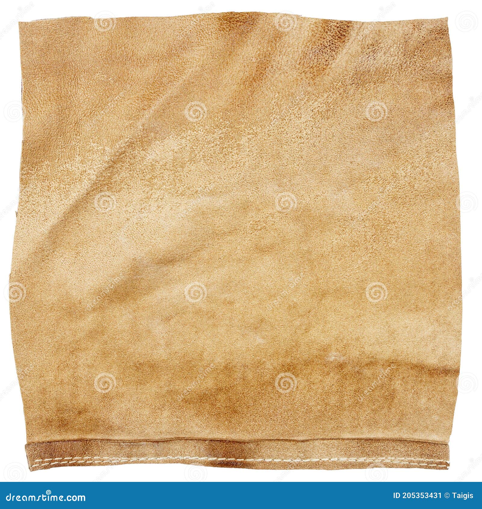 Piece of Brown Leather, Back Side Stock Image - Image of detail, craft ...