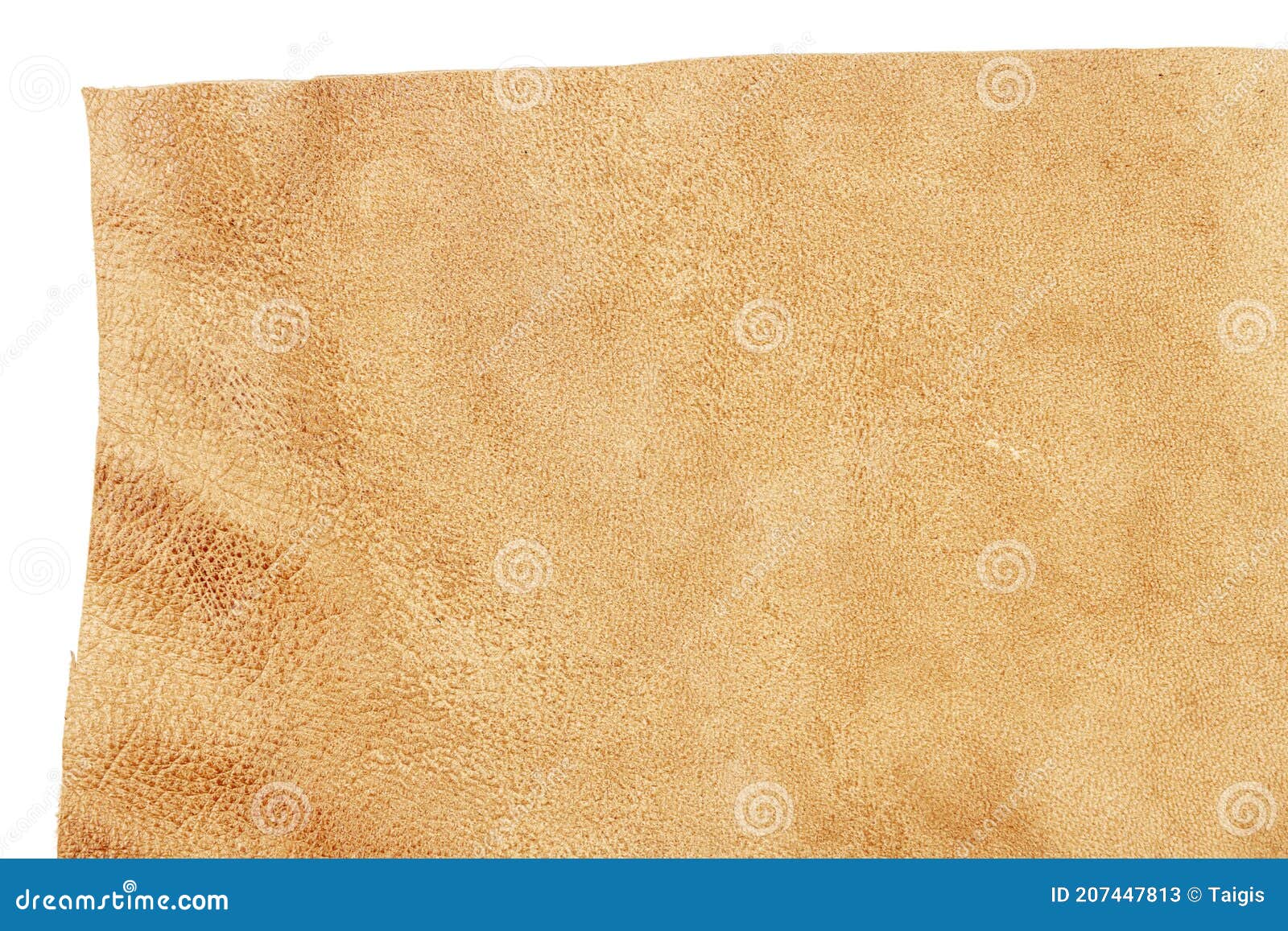 Piece of Brown Leather, Back Side Stock Image - Image of back, isolated ...