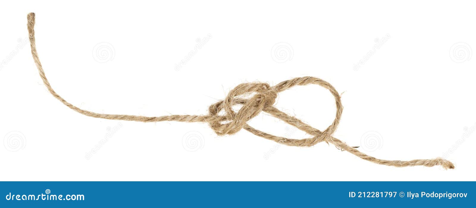 Piece of Brown Twine Isolated on White Background. Rope Stock Image ...