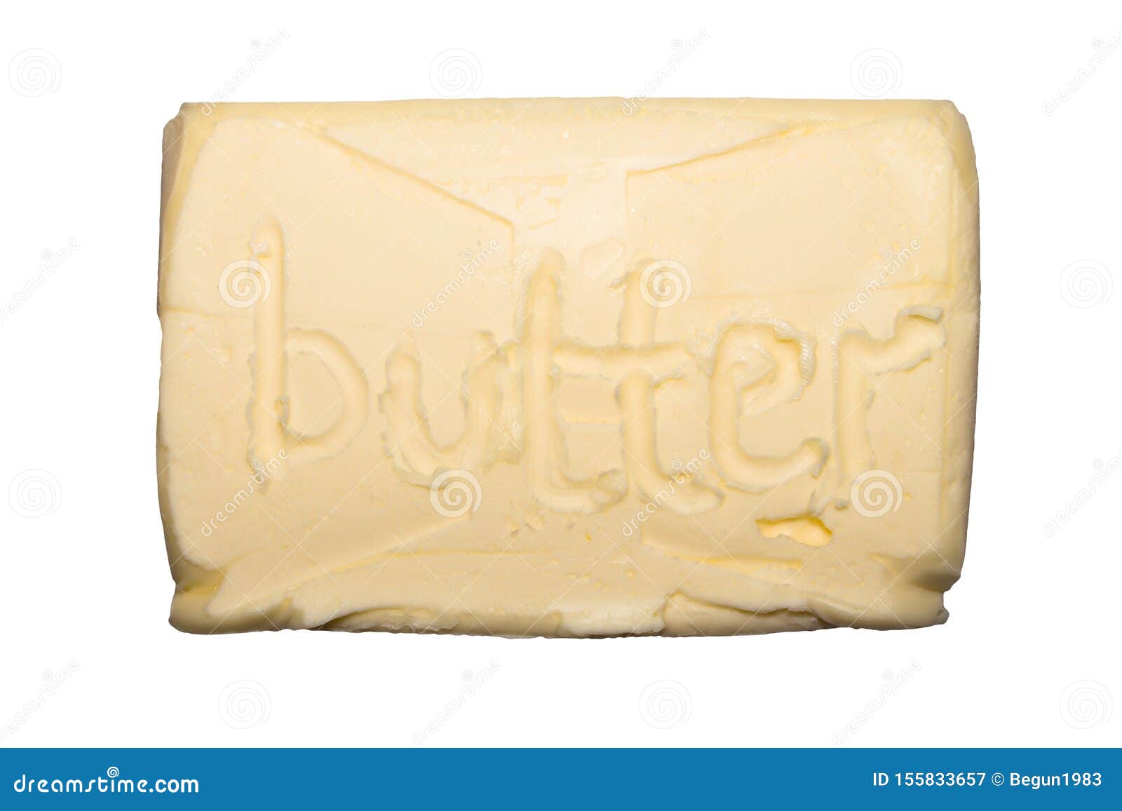 A piece of butter isolated stock image. Image of cuisine - 155833657