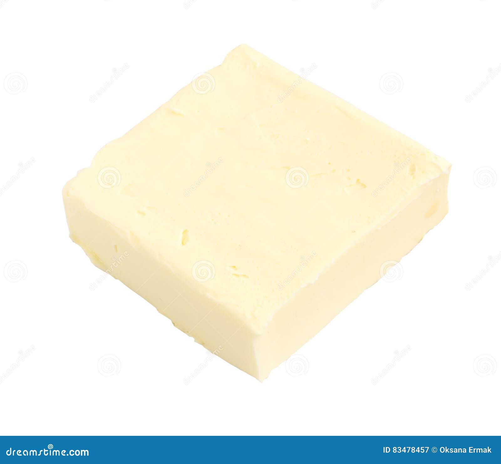 Piece of Butter Isolated on White Background Stock Image - Image of ...