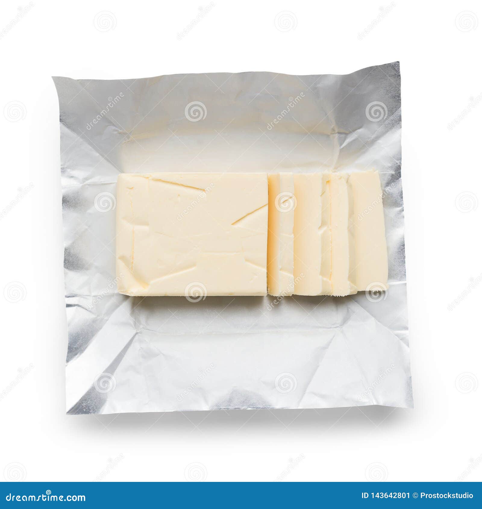 Piece of Butter on White Background Stock Image - Image of cooking ...