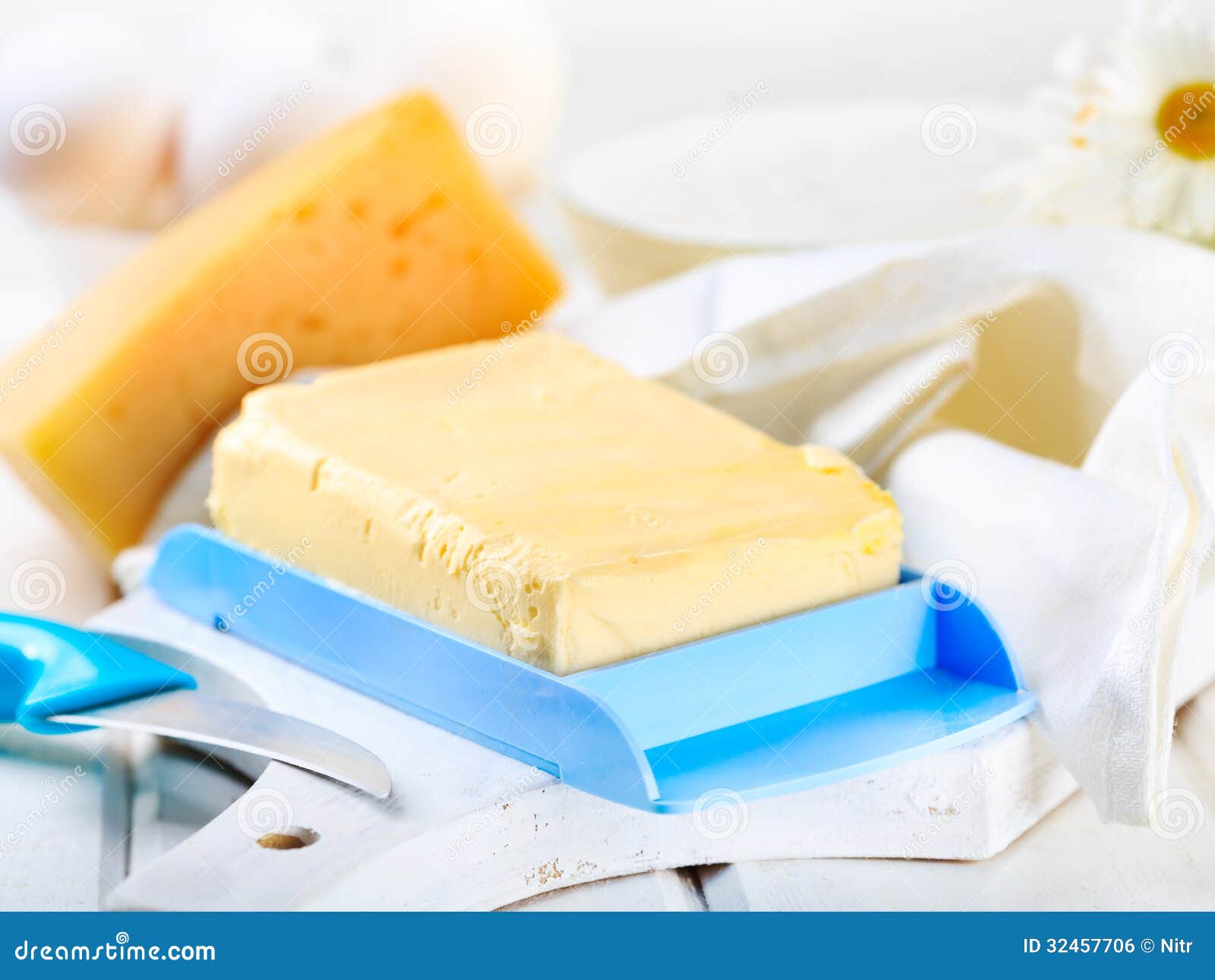 Piece of butter stock photo. Image of dairy, breakfast - 32457706