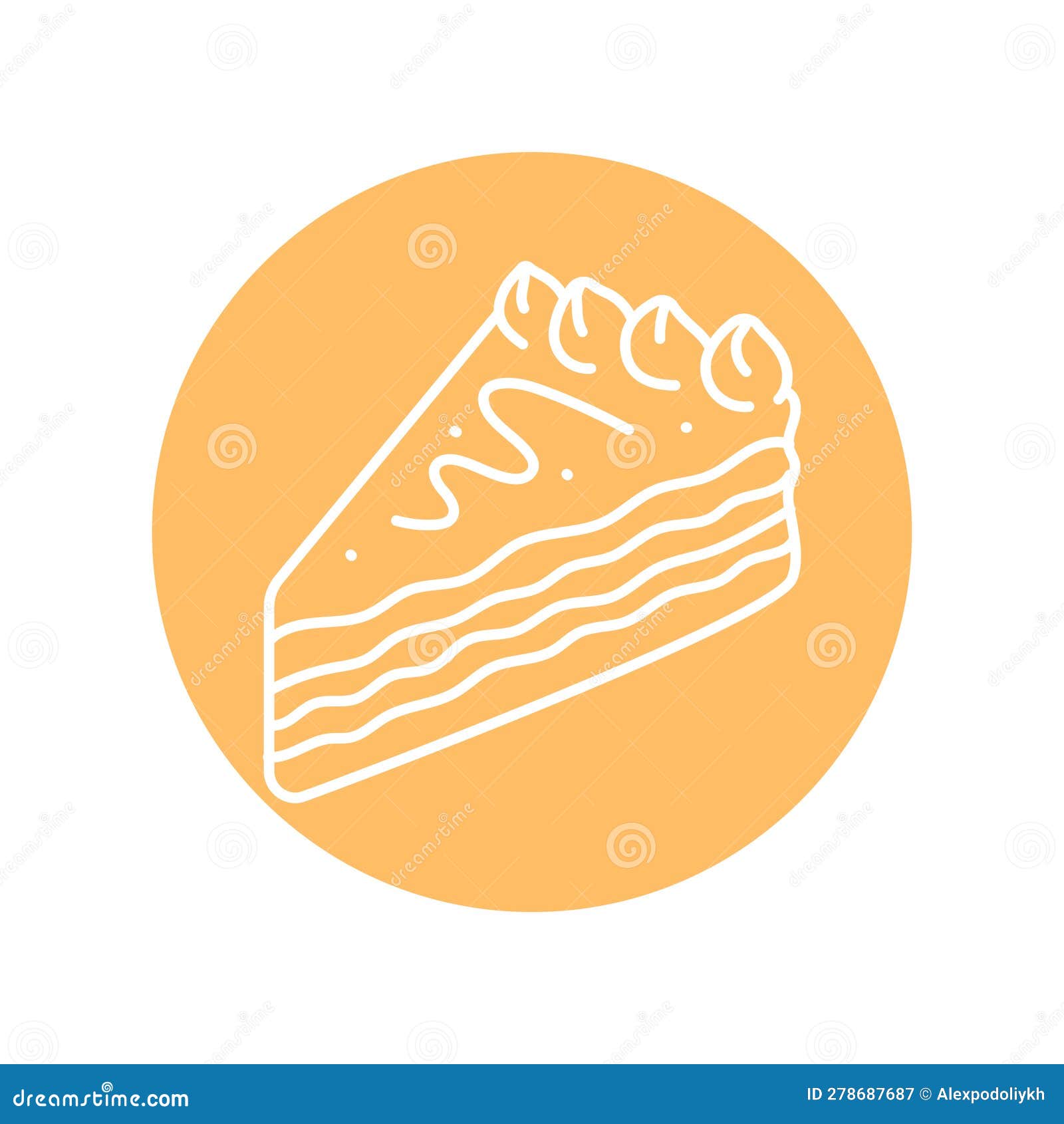 Piece of Cake Black Line Icon. Bakery Stock Vector - Illustration of ...