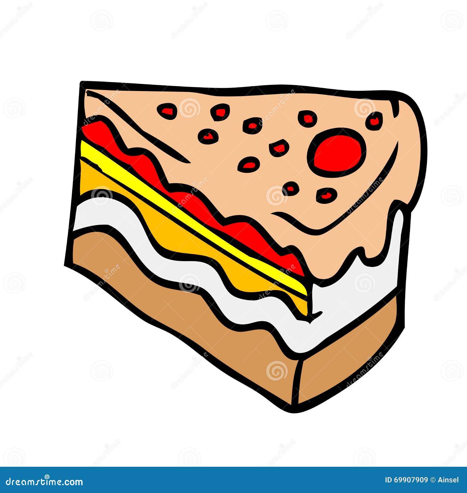 Piece of cake stock vector. Illustration of slice, treat - 69907909