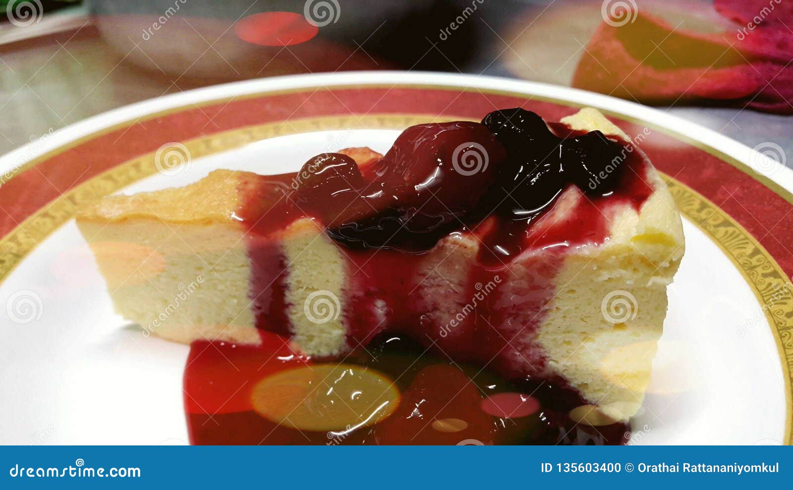 Cheese cake stock photo. Image of cake, dessert, blackberry - 135603400