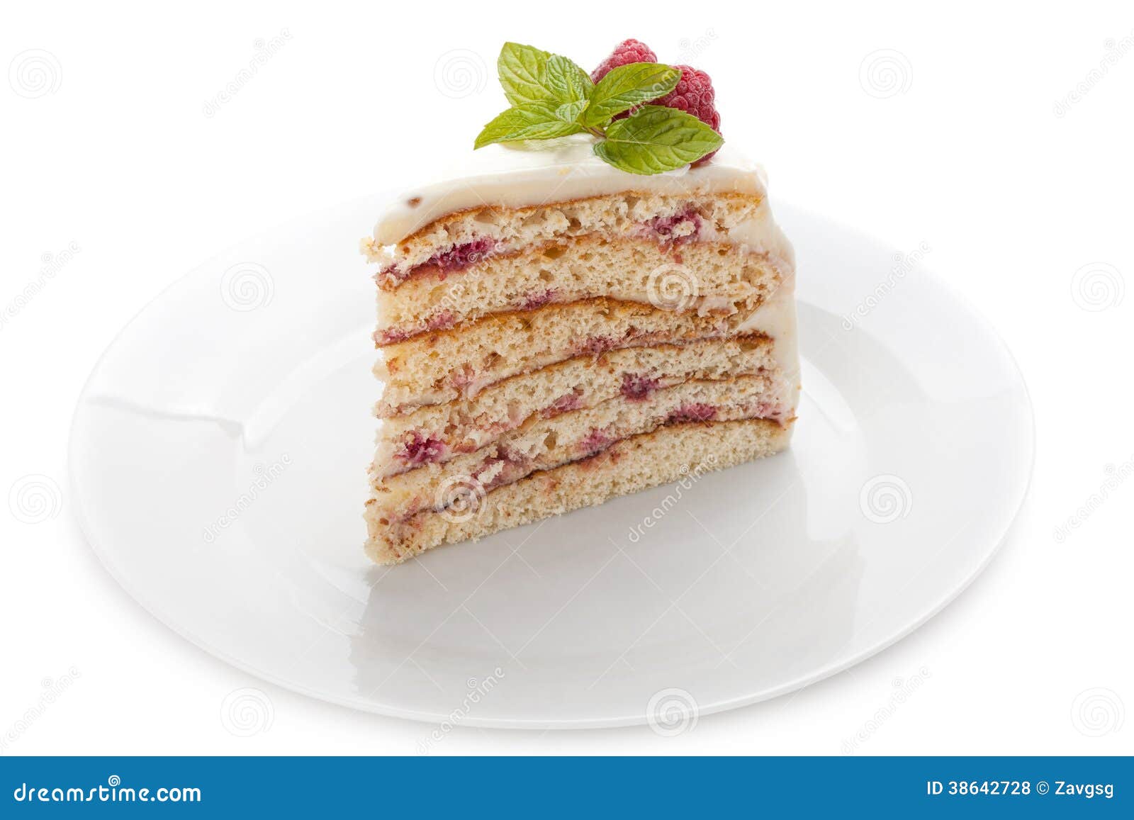 Piece of cake on a plate. stock photo. Image of restaurant - 38642728