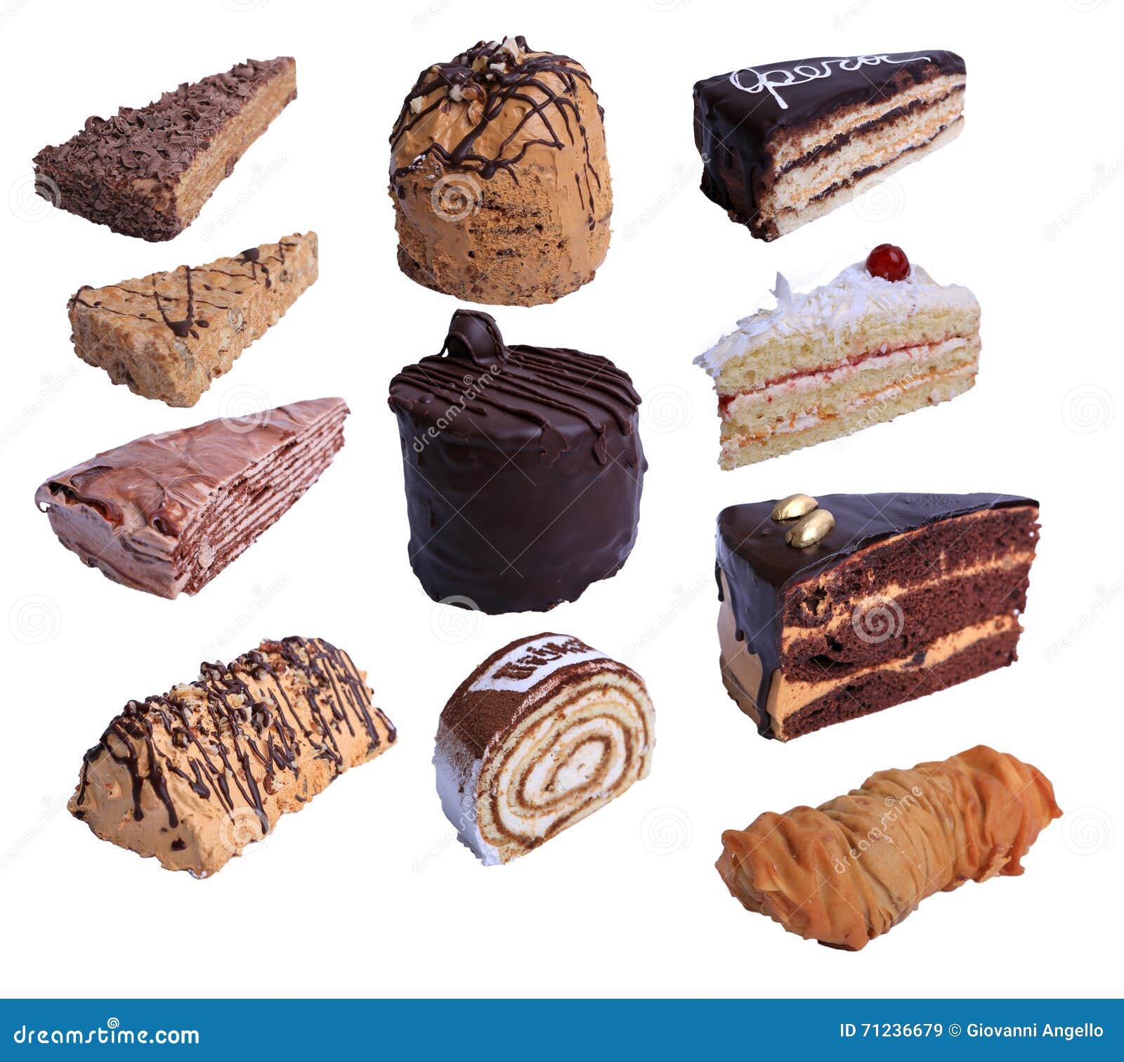 Piece of cakes stock image. Image of donuts, birthday - 71236679