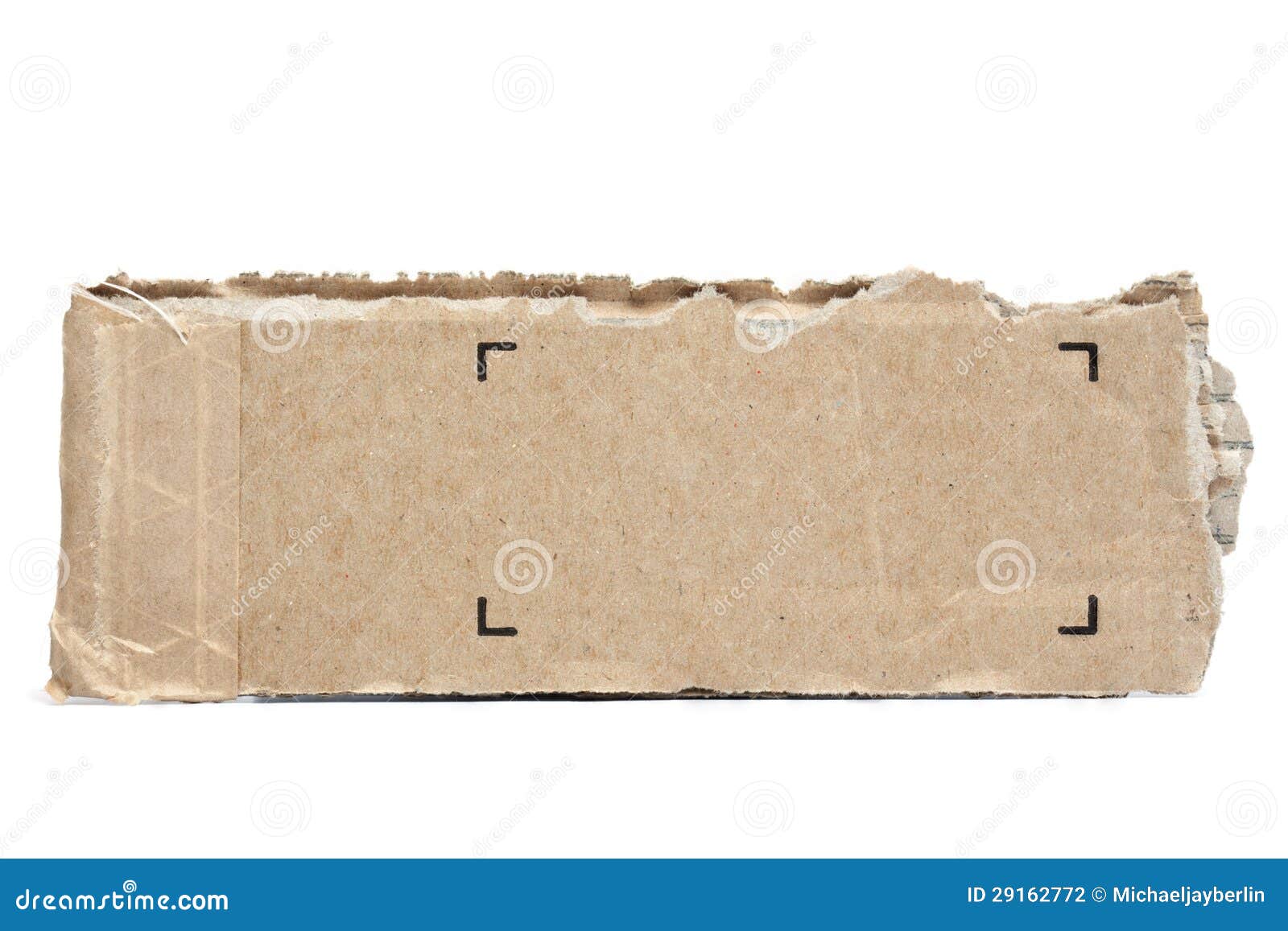 Piece of cardboard stock photo. Image of isolated, board - 29162772