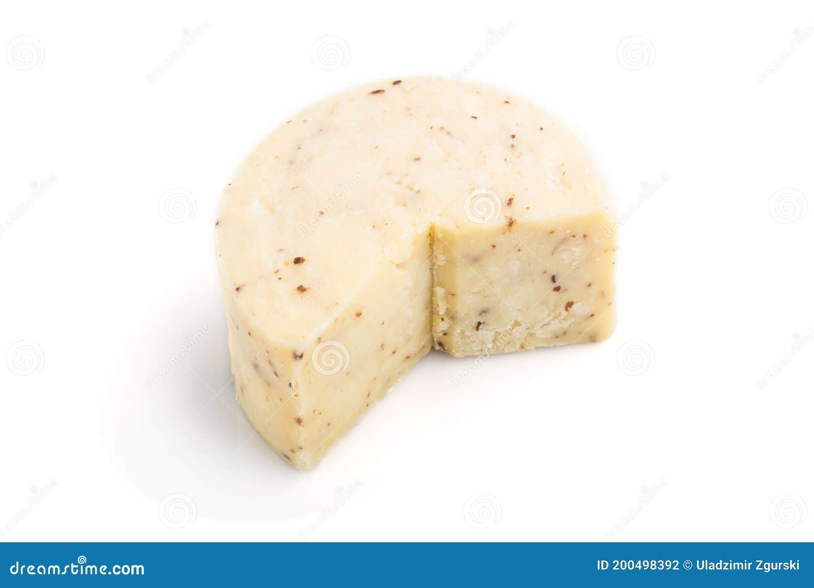 Piece of Cheddar Cheese Isolated on White Background. Side View Stock ...