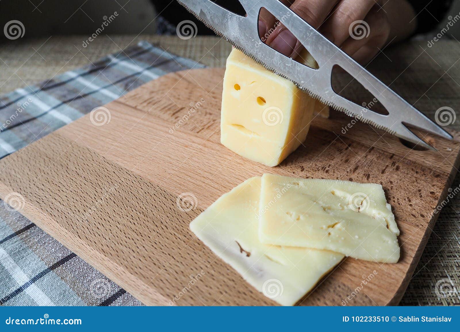 Funny Cheese. a Piece of Cheese with the Face. Stock Photo - Image of ...