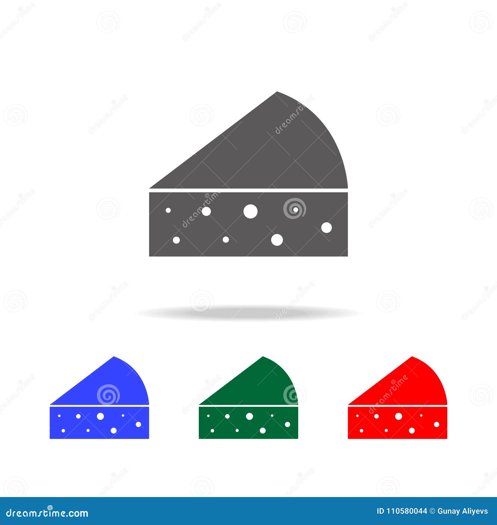 Piece of Cheese Icon. Elements in Multi Colored Icons for Mobile ...