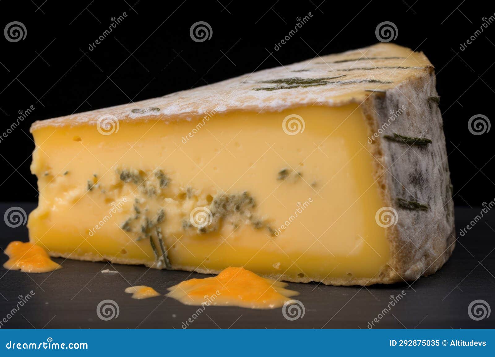 A Piece of Cheese with Obvious Mold Growth Stock Image - Image of ...