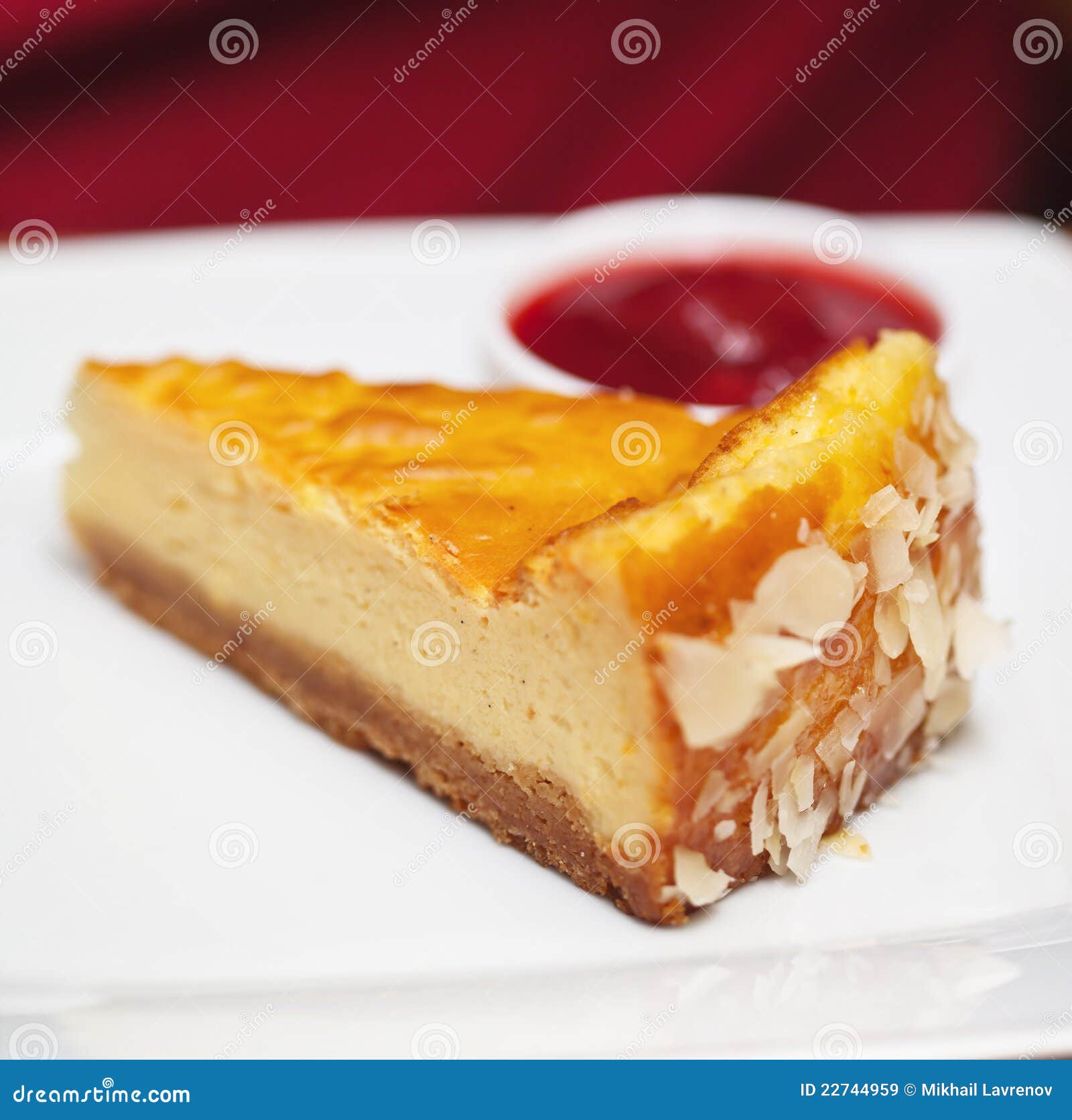 Piece of cheesecake stock image. Image of pastry, table - 22744959
