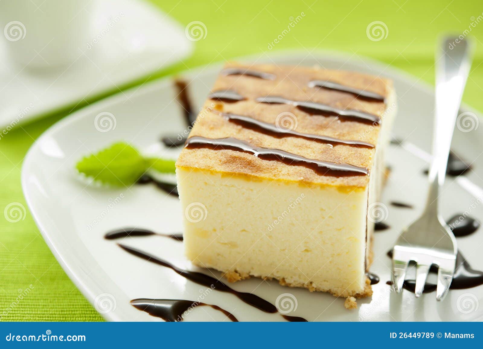 Piece of cheesecake stock image. Image of cheese, green - 26449789