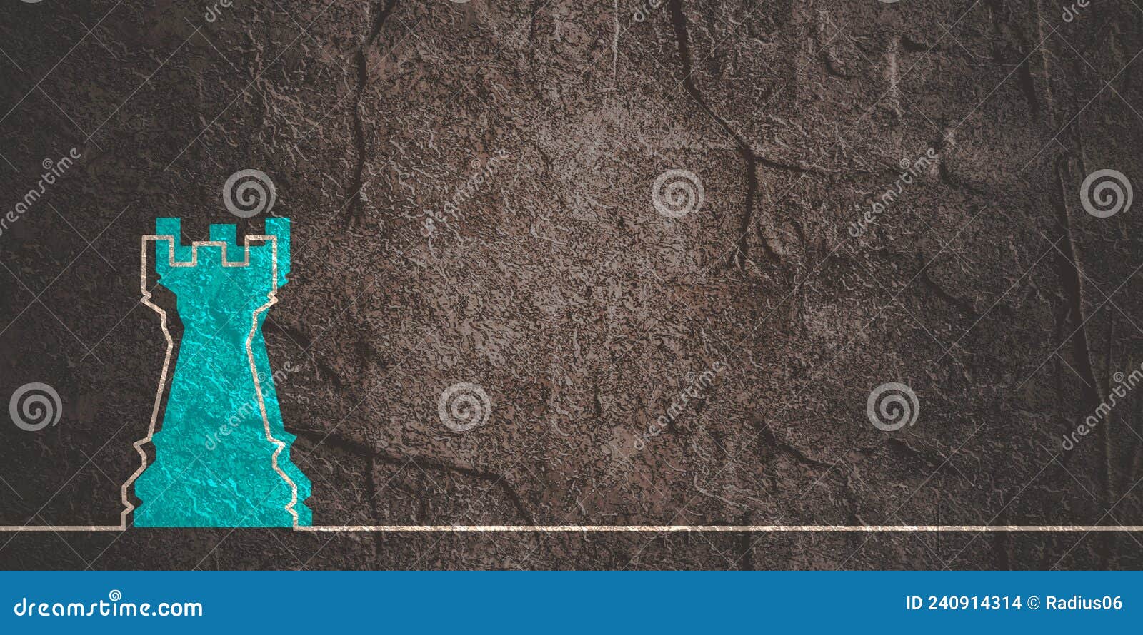 Piece of Chess. the Rook Thin Line Style Icon Stock Illustration ...