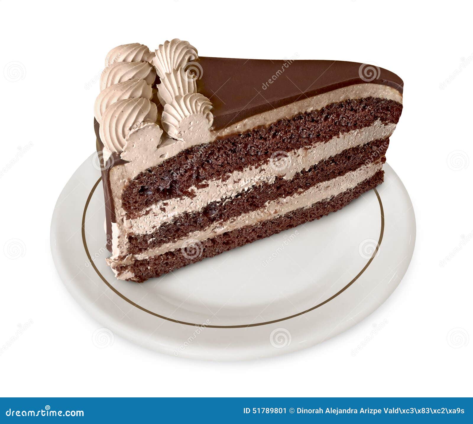 Piece Of Chocolate Pear Cake On A Background Of A Cake Royalty-Free ...