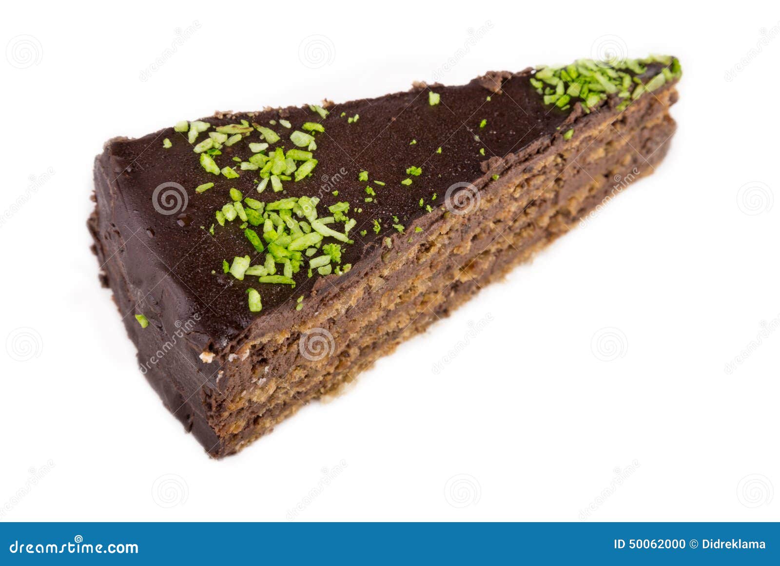 Piece of Chocolate Cake Garash Stock Photo - Image of closeup, isolated ...