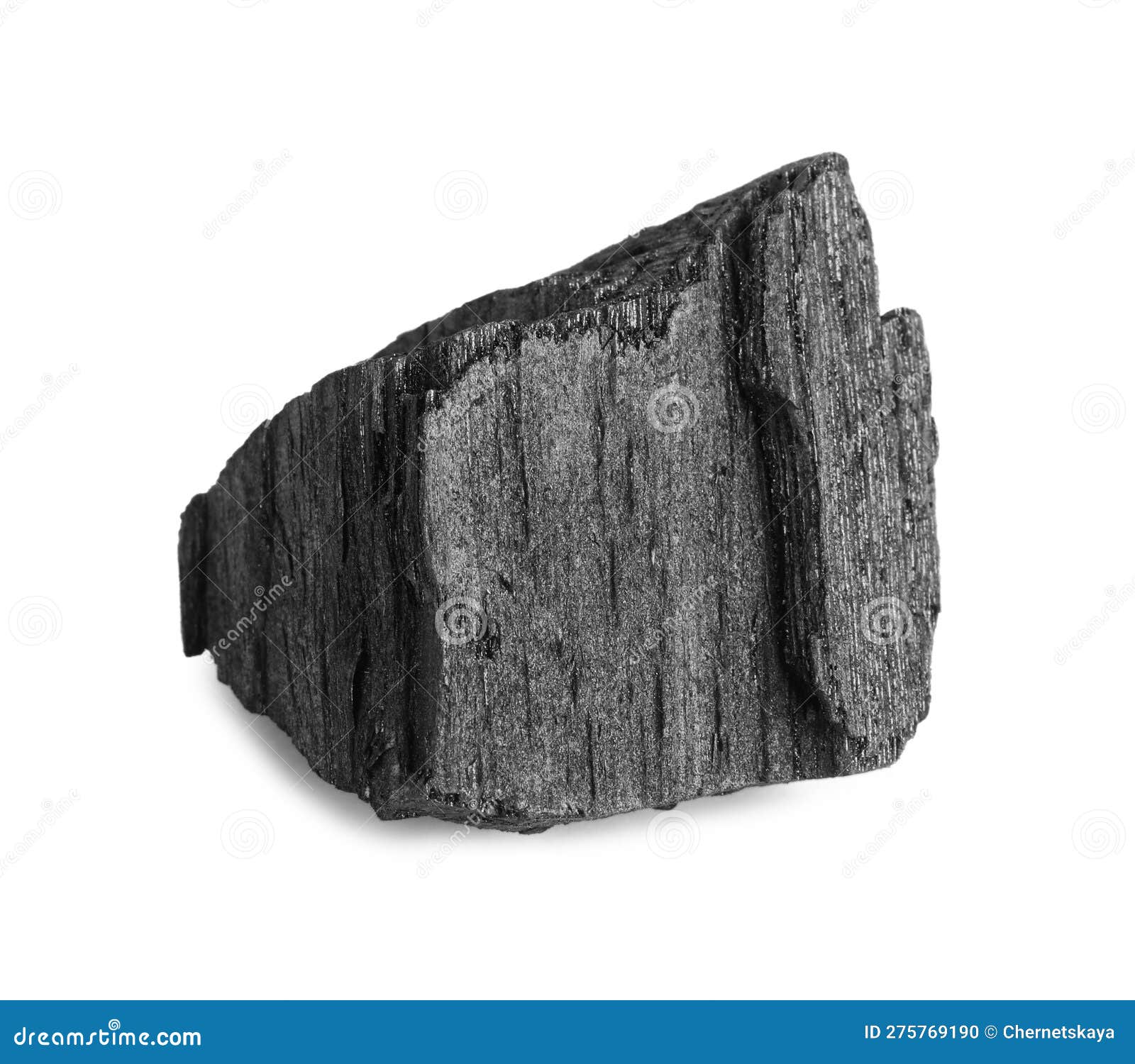 Piece of Coal Isolated on White. Mineral Deposits Stock Photo - Image ...