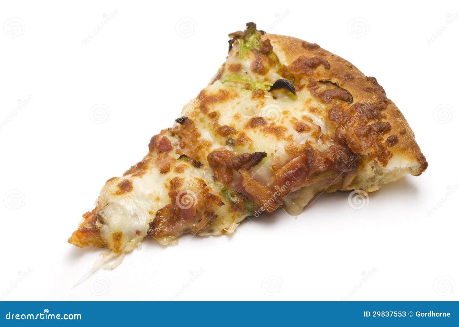 Piece of Pizza stock image. Image of green, dish, yellow - 29837553