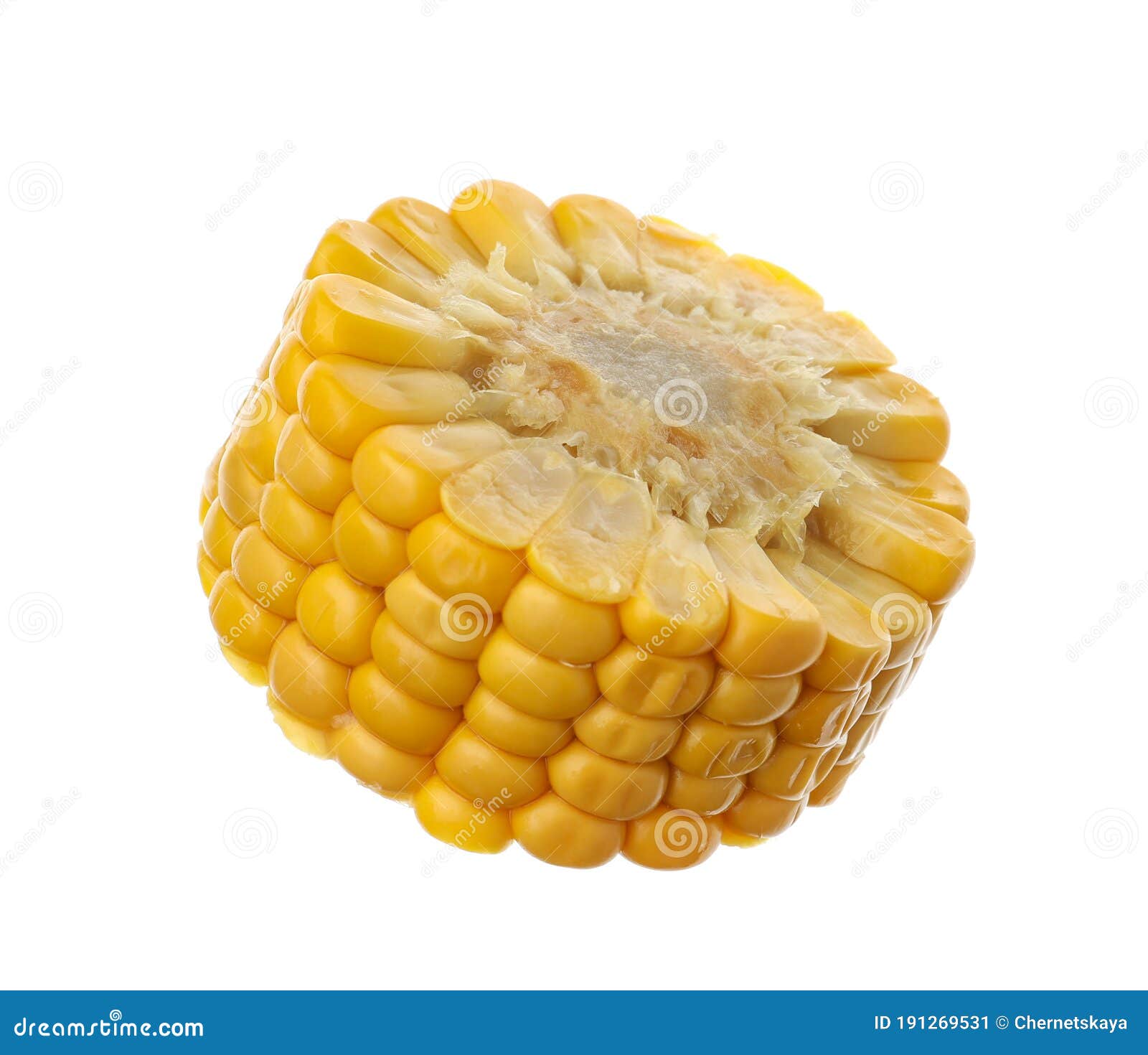 Piece of corn cob isolated stock image. Image of ingredient - 191269531