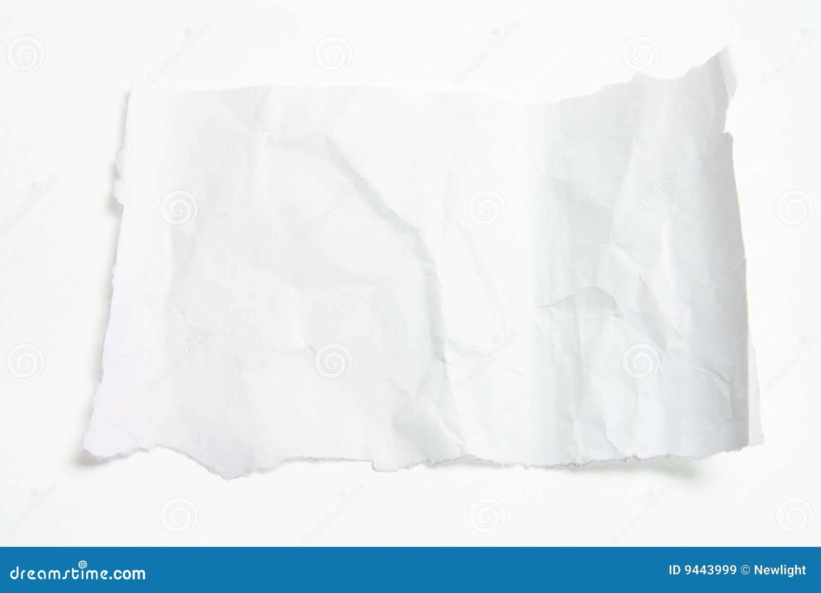 Piece of Crumpled Paper stock image. Image of still, copy - 9443999