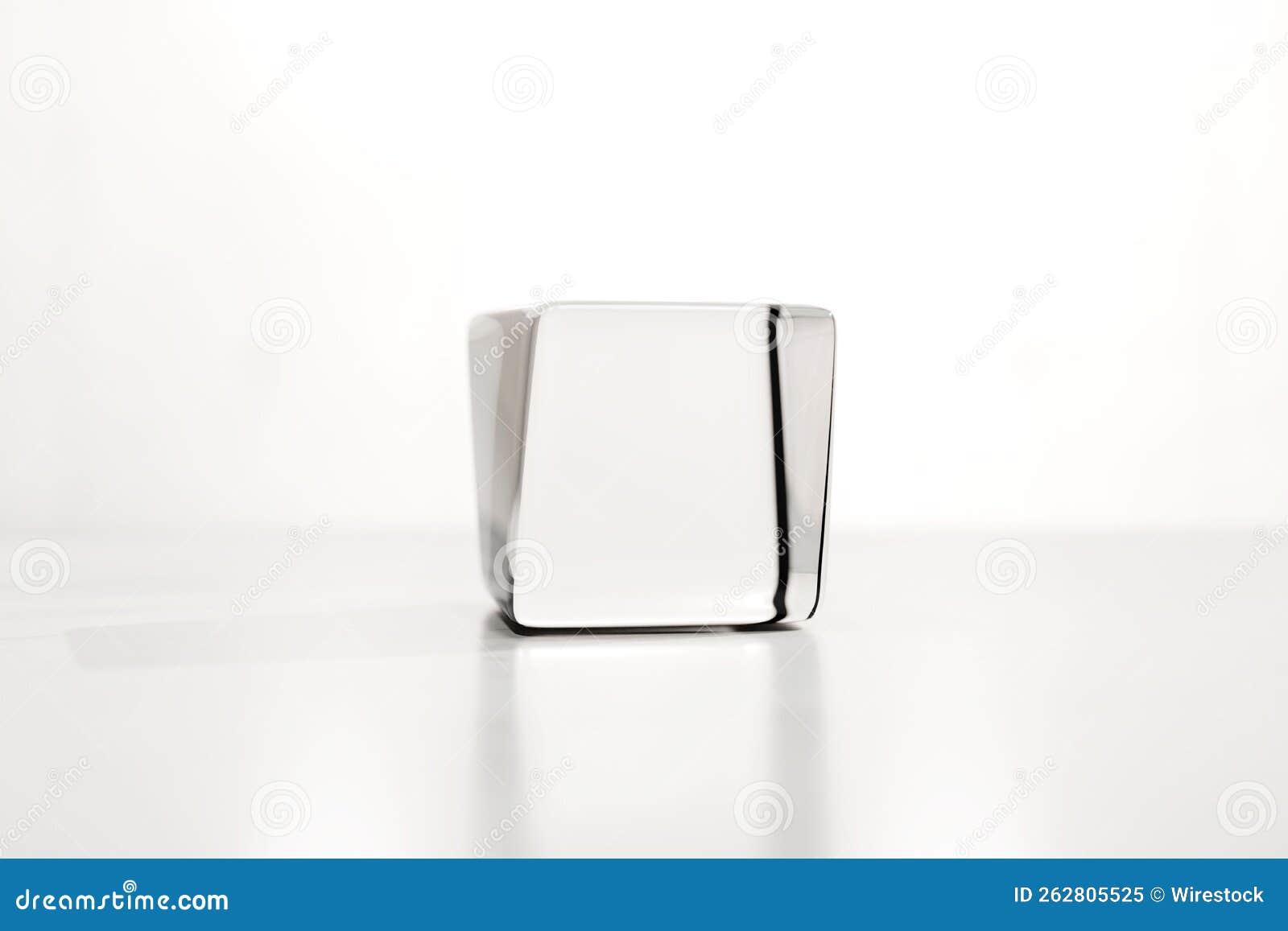 Piece of Crystal Clear Square Ice Isolated on a White Surface Stock ...