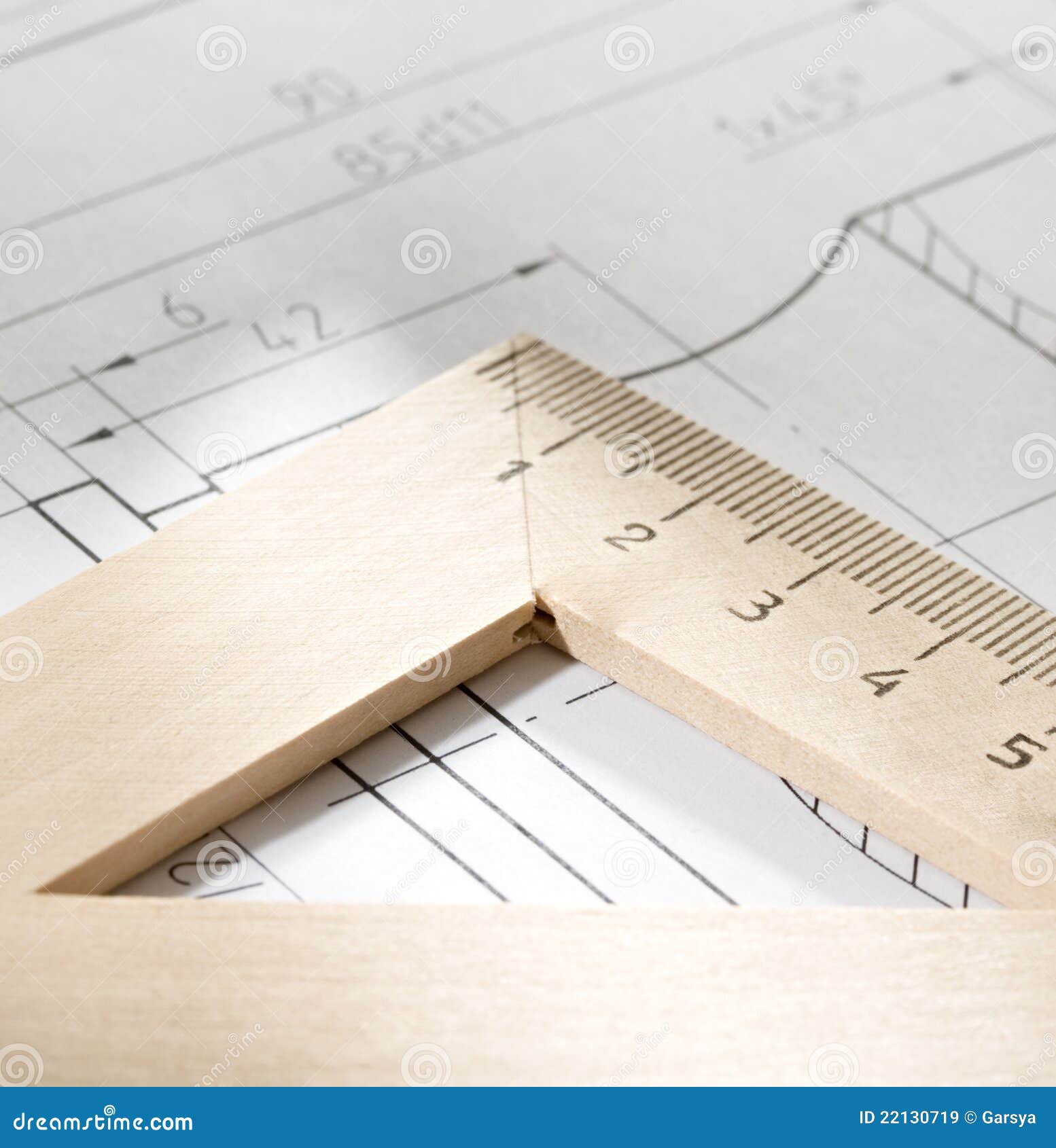 Piece of Draft with Drafting Stock Image - Image of drawing ...