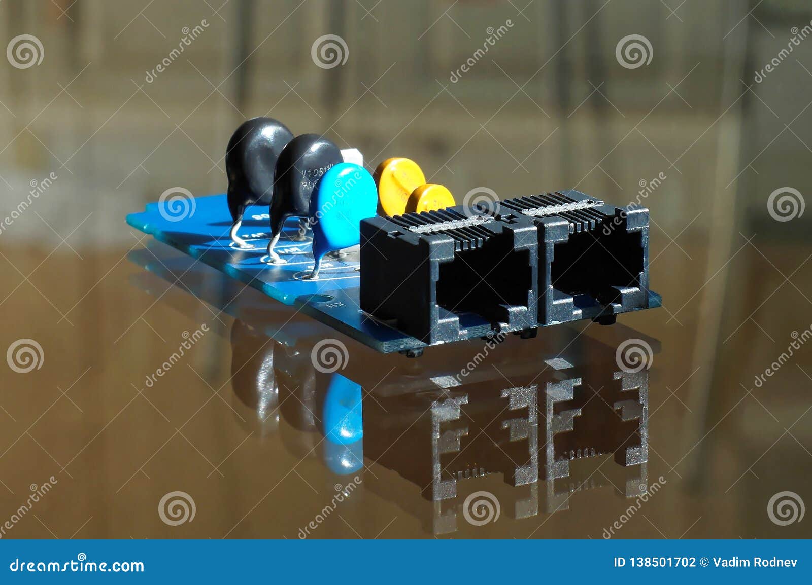 Piece of Electronic Equipment - Black, Blue and Yellow Electronic ...