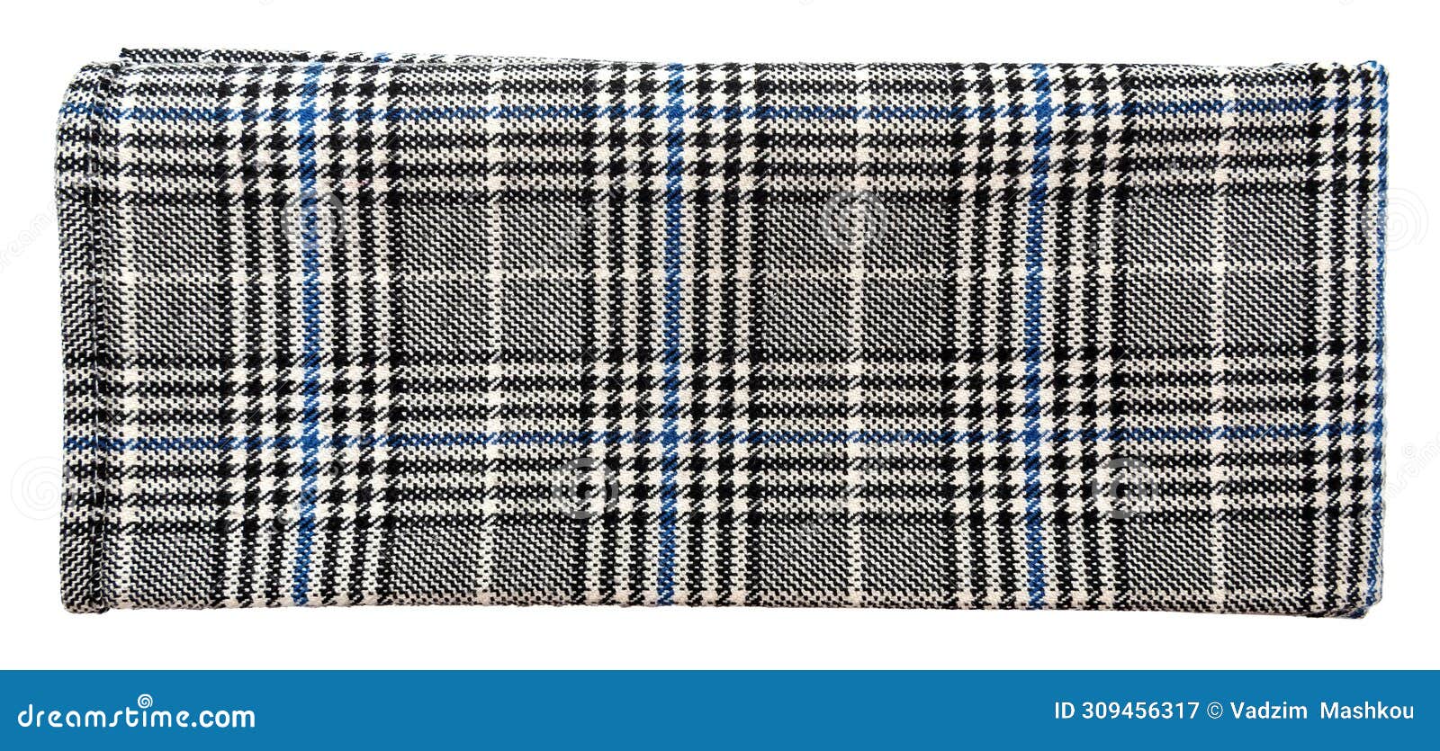 Piece of Elegant Luxury Plaid Fabric on a White Background. Twisted ...