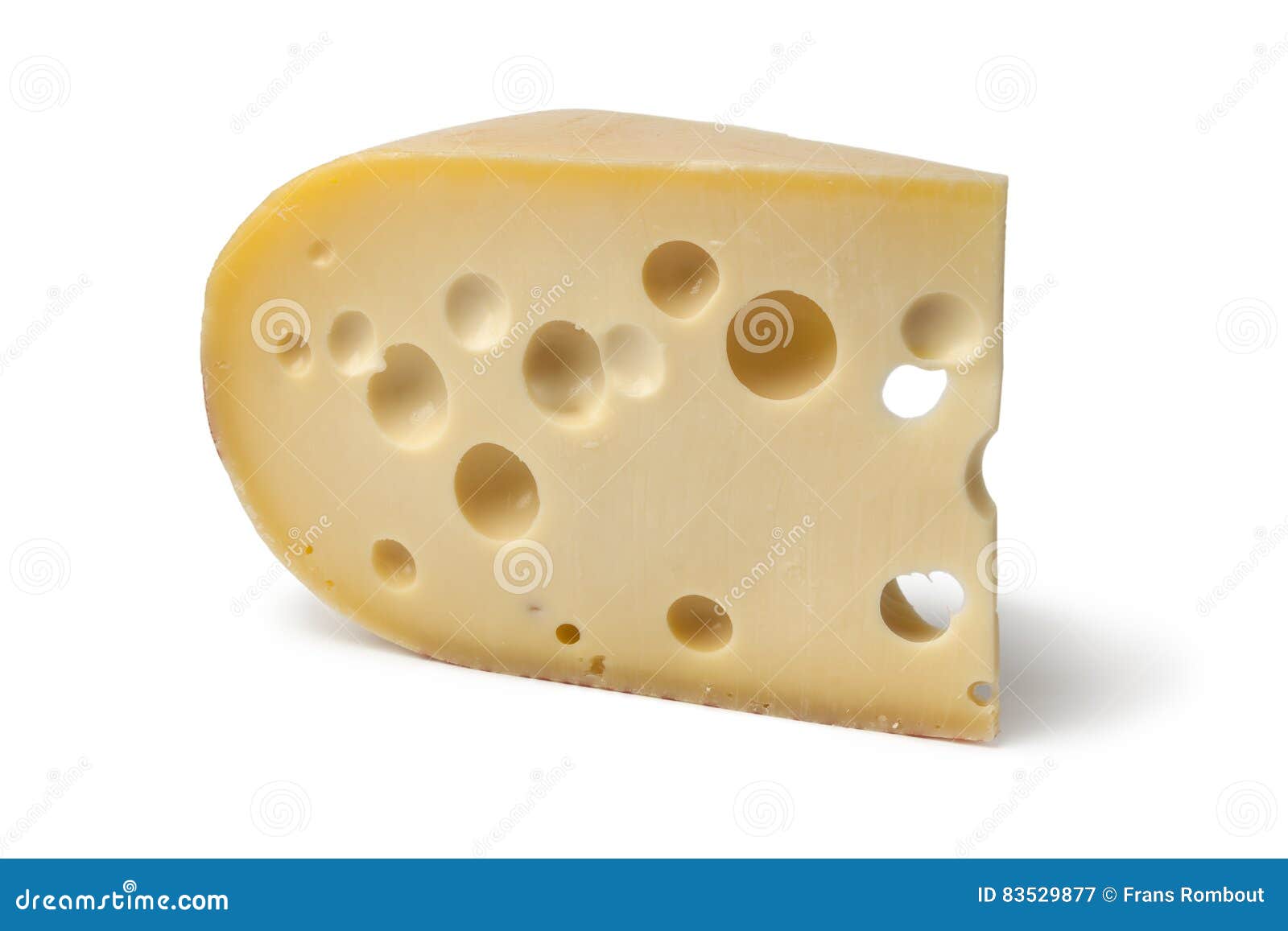 Piece of Emmenthaler Cheese Stock Image - Image of isolated, background ...
