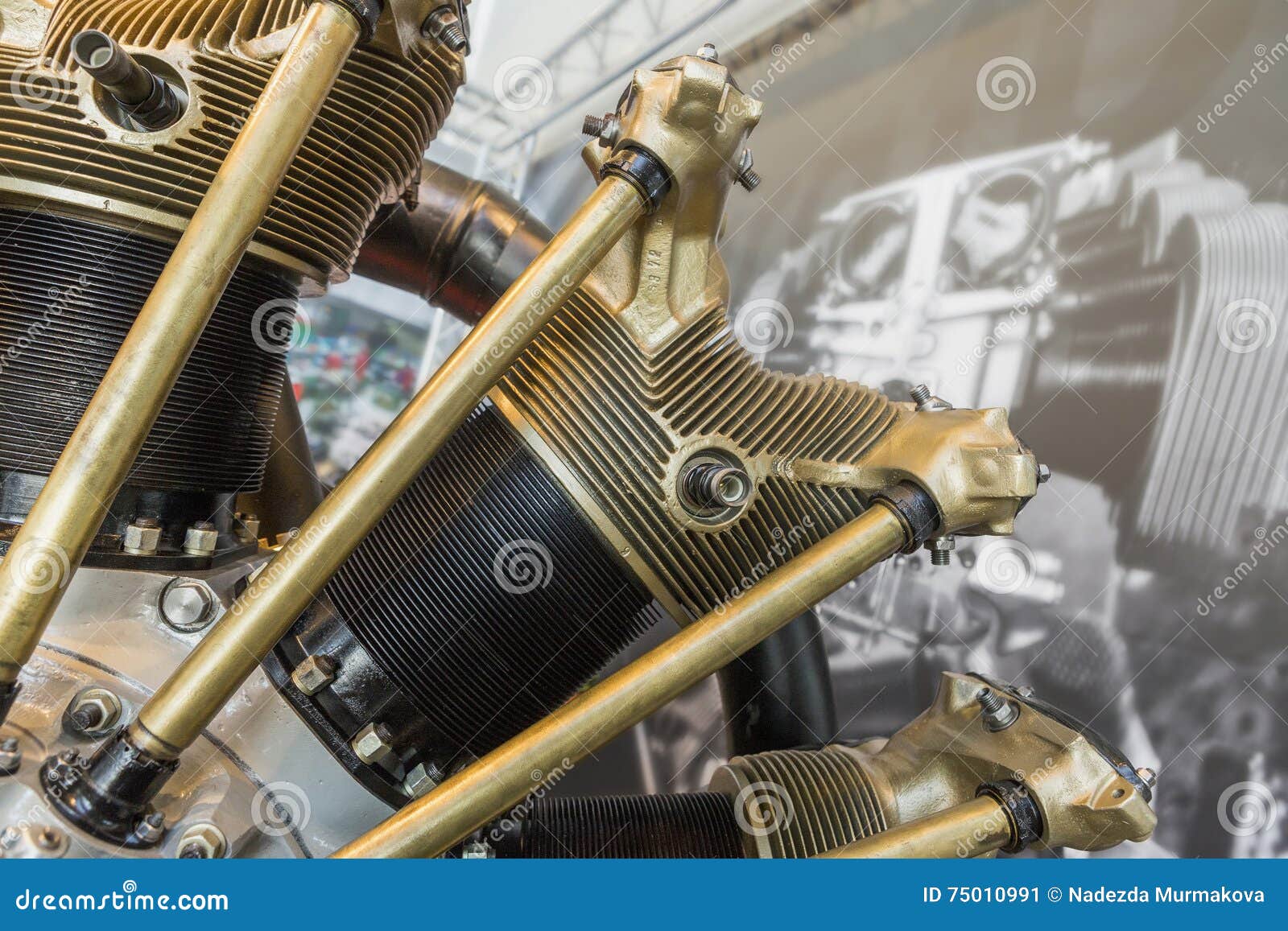 Piece of Equipment of the Aircraft Engine Closeup Stock Image - Image ...