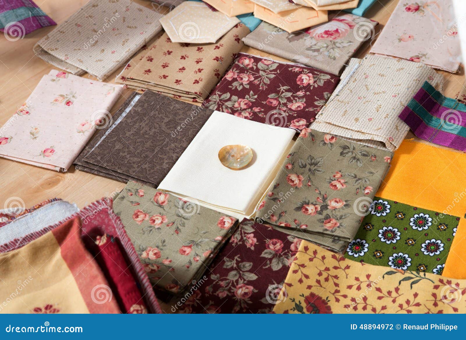 Piece of Fabric To Make a Quilt Stock Photo - Image of fabric, quilt ...