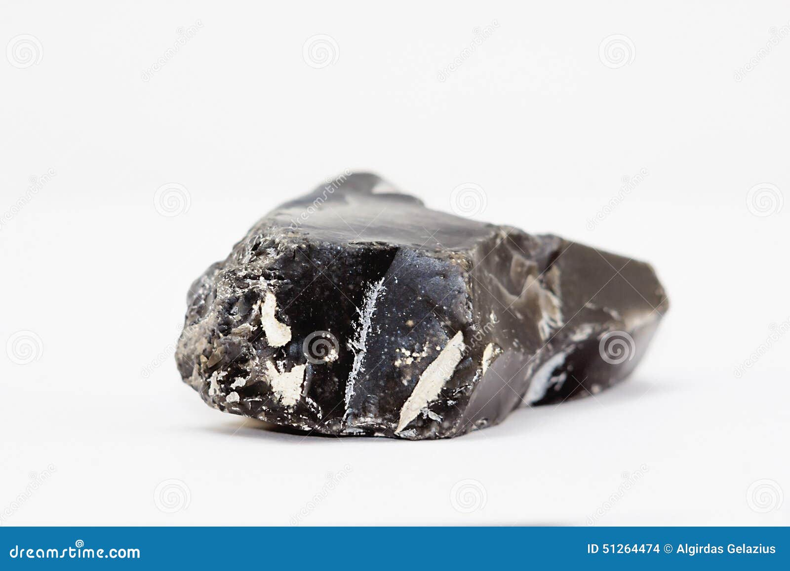 Piece Of Big Flint Broken Apart And Forming Sharp Edges For Stone Age ...