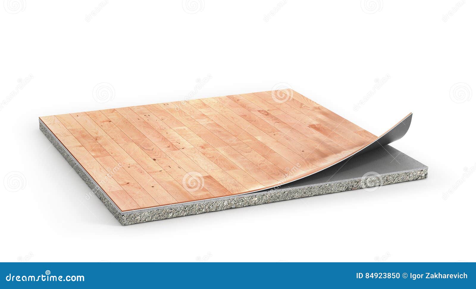Piece of Floor with Linoleum Coating. Stock Illustration - Illustration ...