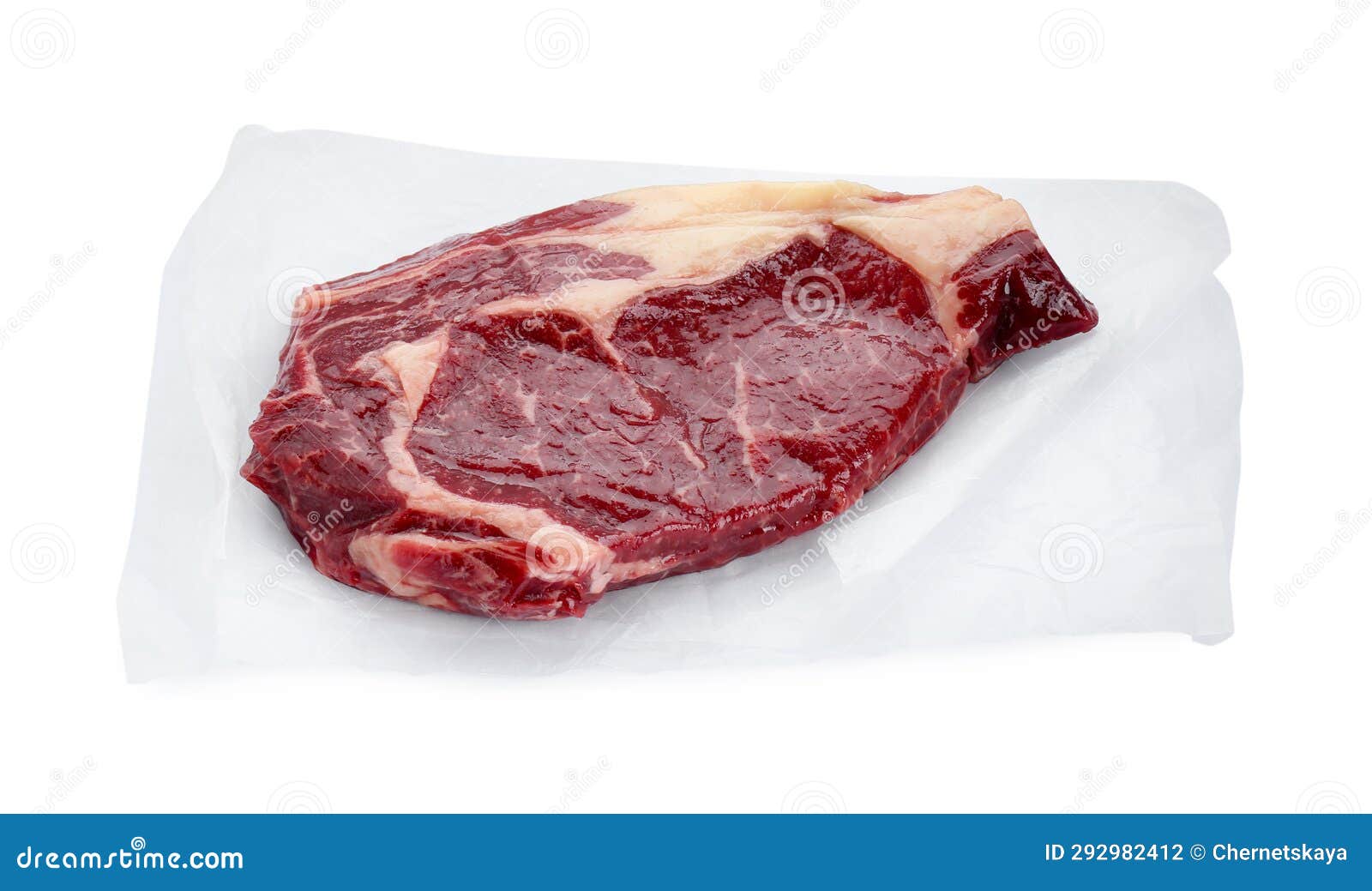 Piece of Fresh Beef Meat Isolated on White Stock Photo - Image of ...