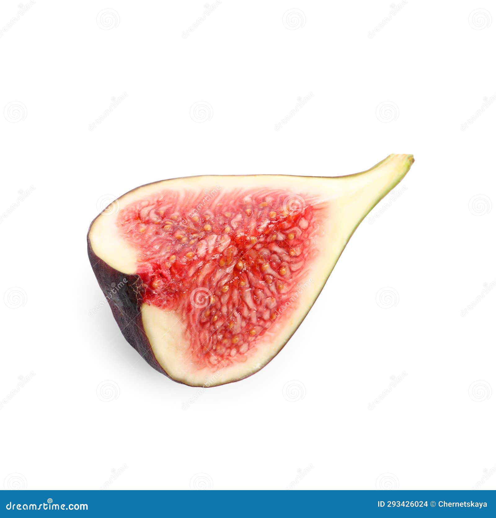 Piece of Fresh Fig Isolated on White Stock Photo - Image of eating ...