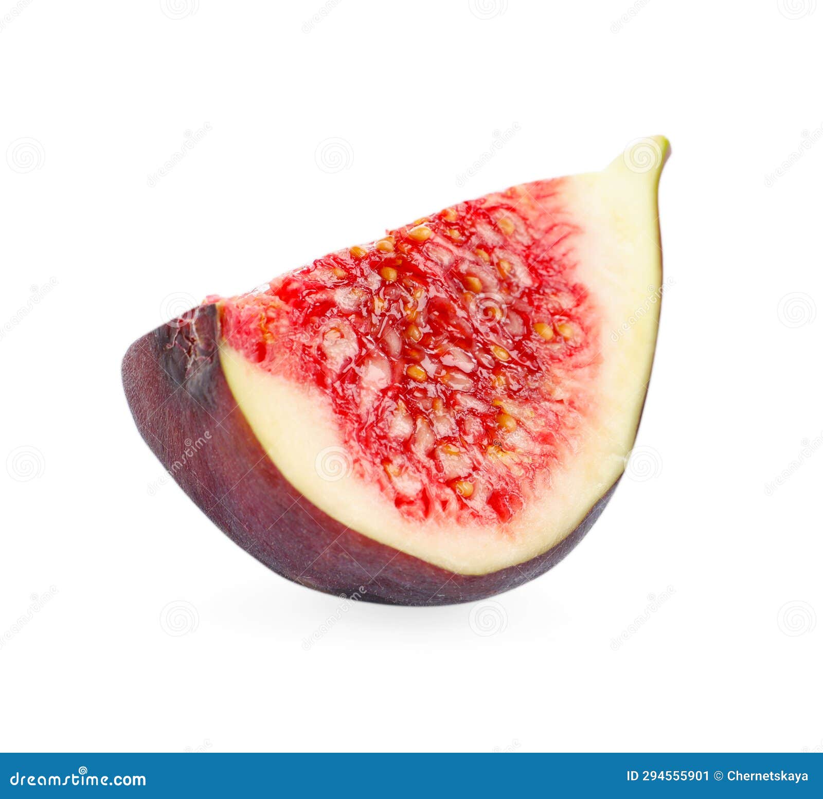 Piece of Fresh Fig Isolated on White Stock Image - Image of seed ...