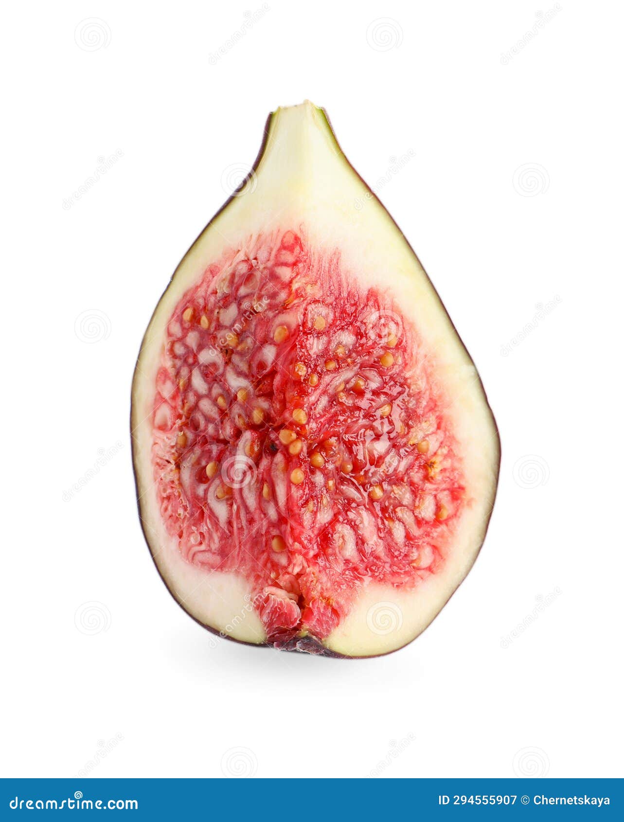 Piece of Fresh Fig Isolated on White Stock Image - Image of health ...