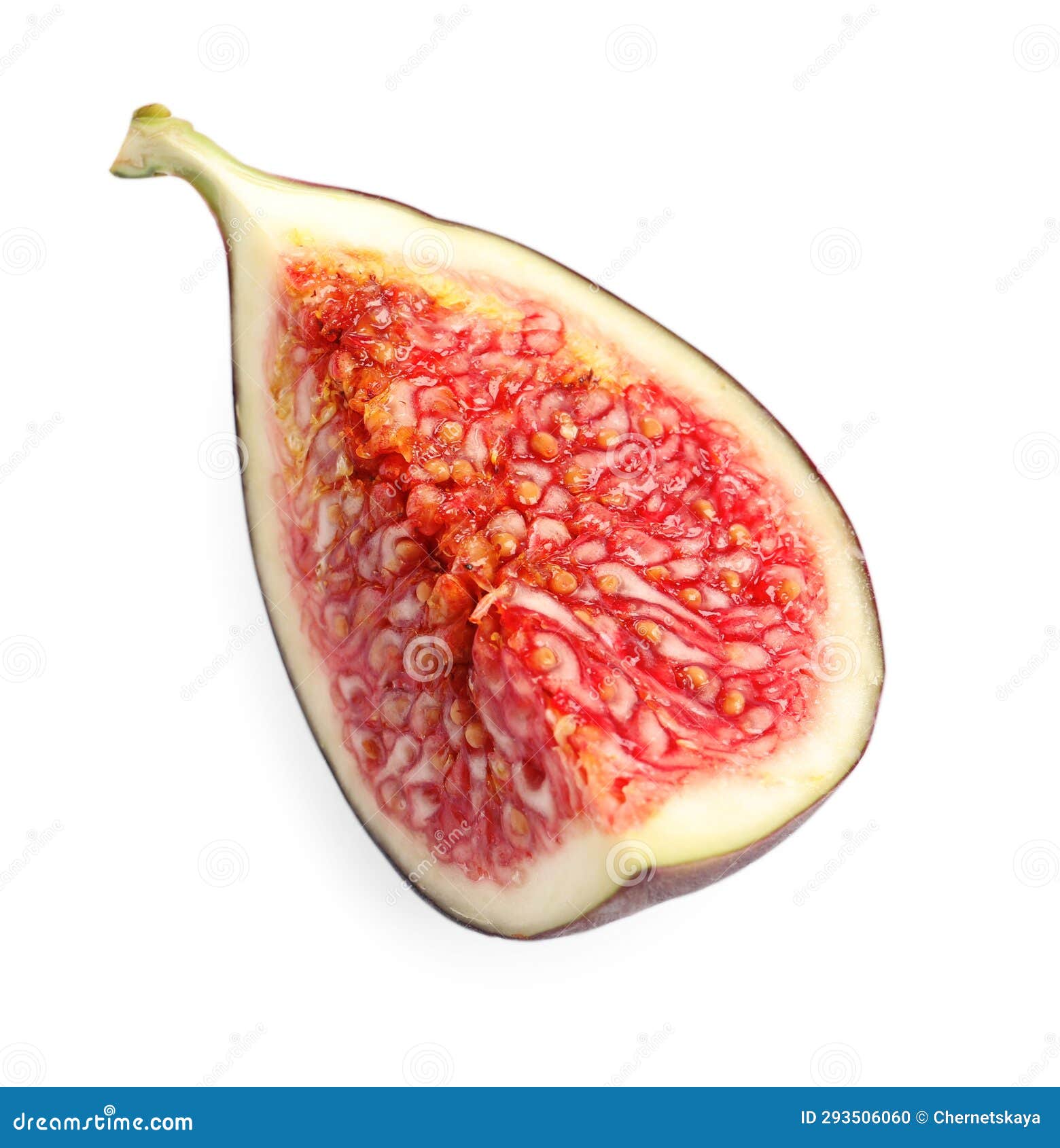 Piece of Fresh Fig Isolated on White Stock Photo - Image of organic ...