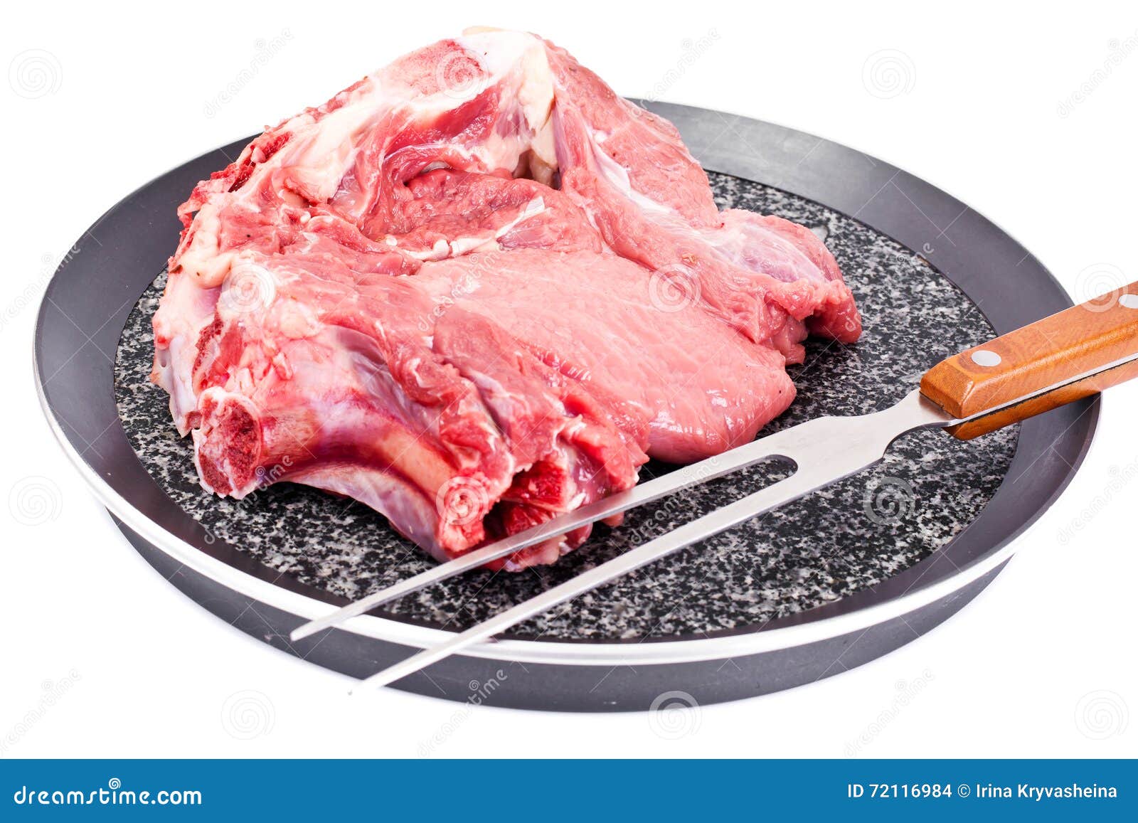 Piece of Fresh Raw Beef, Veal Stock Photo - Image of isolated, uncooked ...