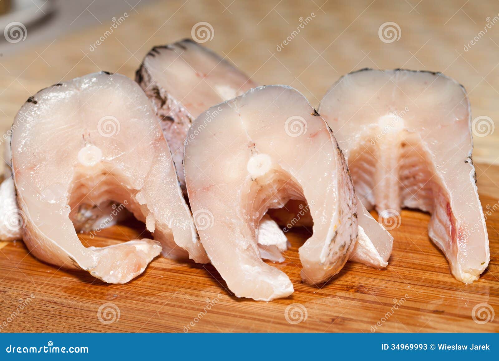 Piece of fresh raw fish stock image. Image of healthy - 34969993