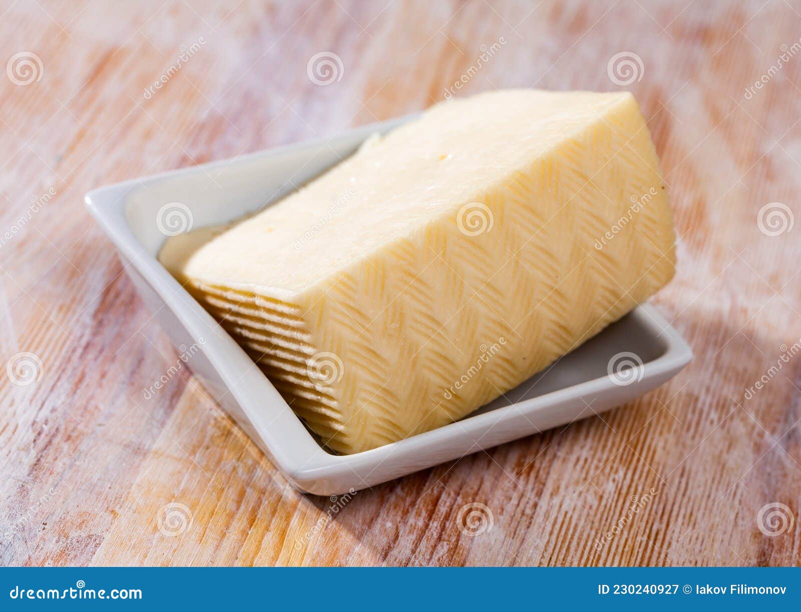 Piece of Fresh Semi-soft Cheese Stock Image - Image of flavour, chunk ...