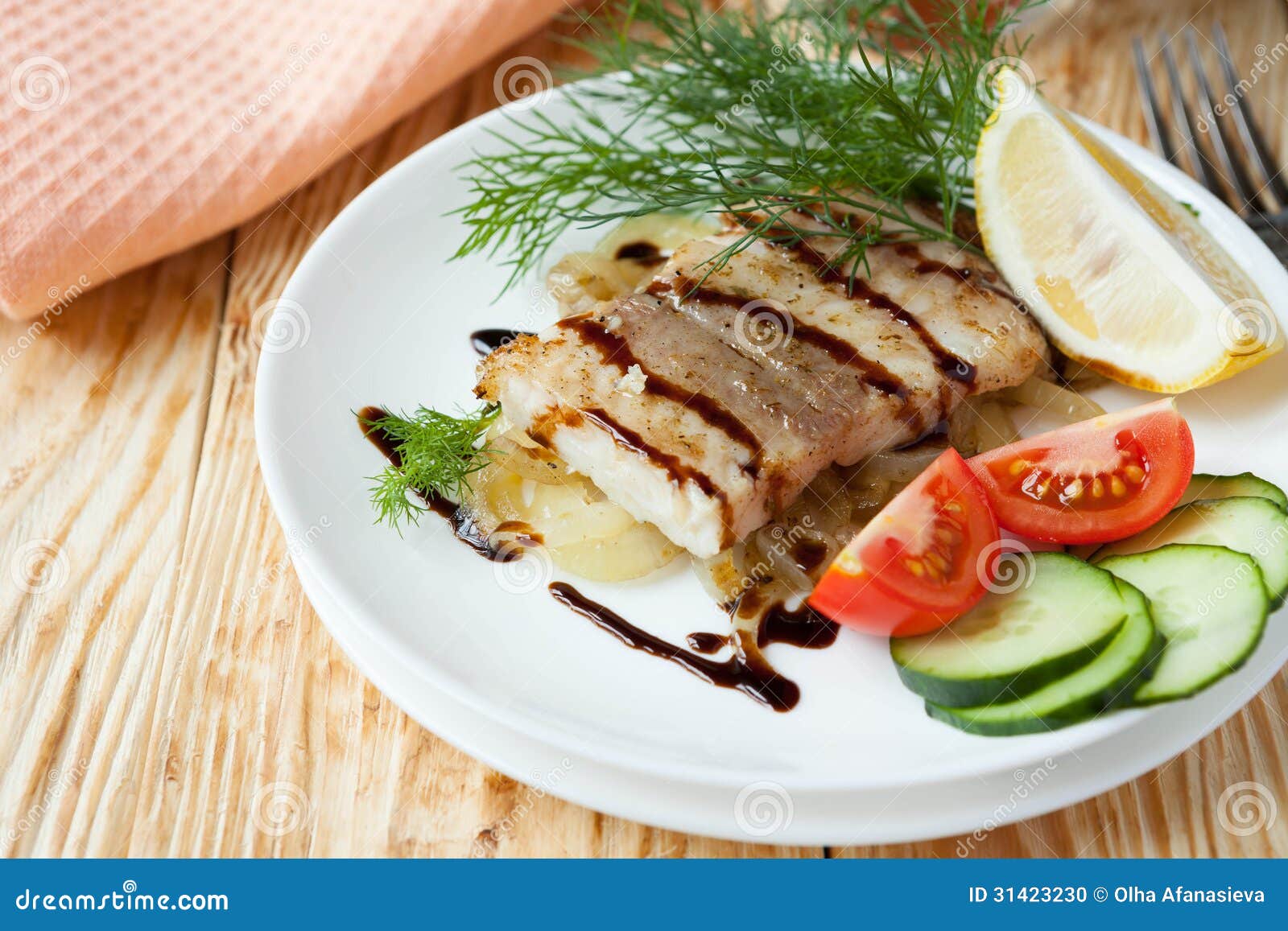 Piece of Fried Fish Fillets Stock Photo - Image of roasted, flatfish ...