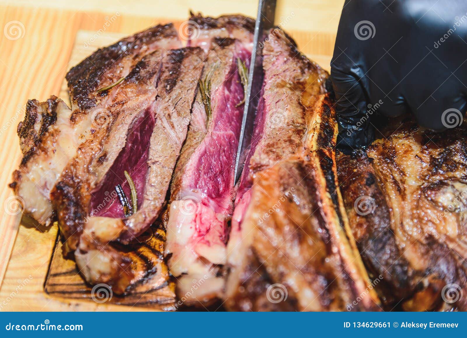 A Piece of Fried Meat in the Hands Stock Image - Image of horizontal ...