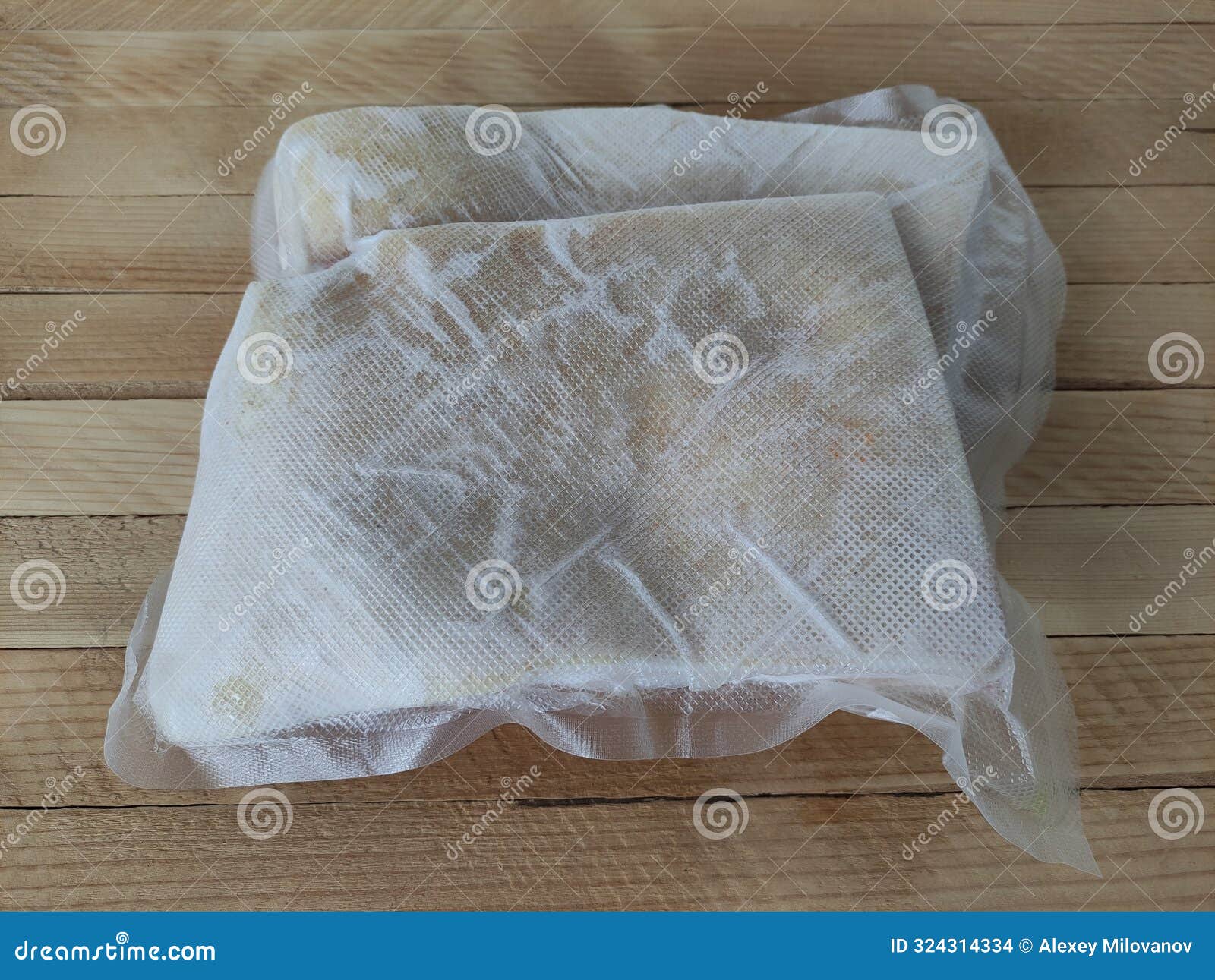 Piece of Frozen Pork Lard in a Vacuum Packaging Stock Photo - Image of ...