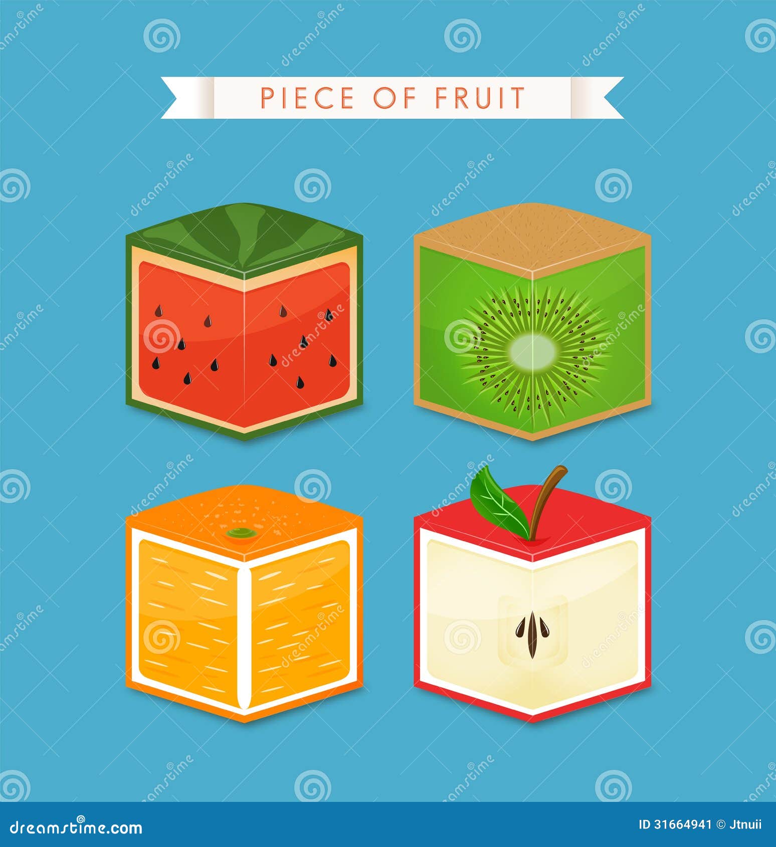 Piece of fruit stock illustration. Illustration of icon - 31664941