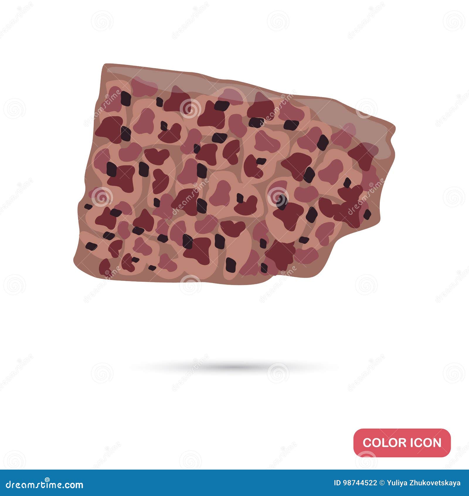 A Piece of Granite Color Flat Icon for Web and Mobile Design Stock ...