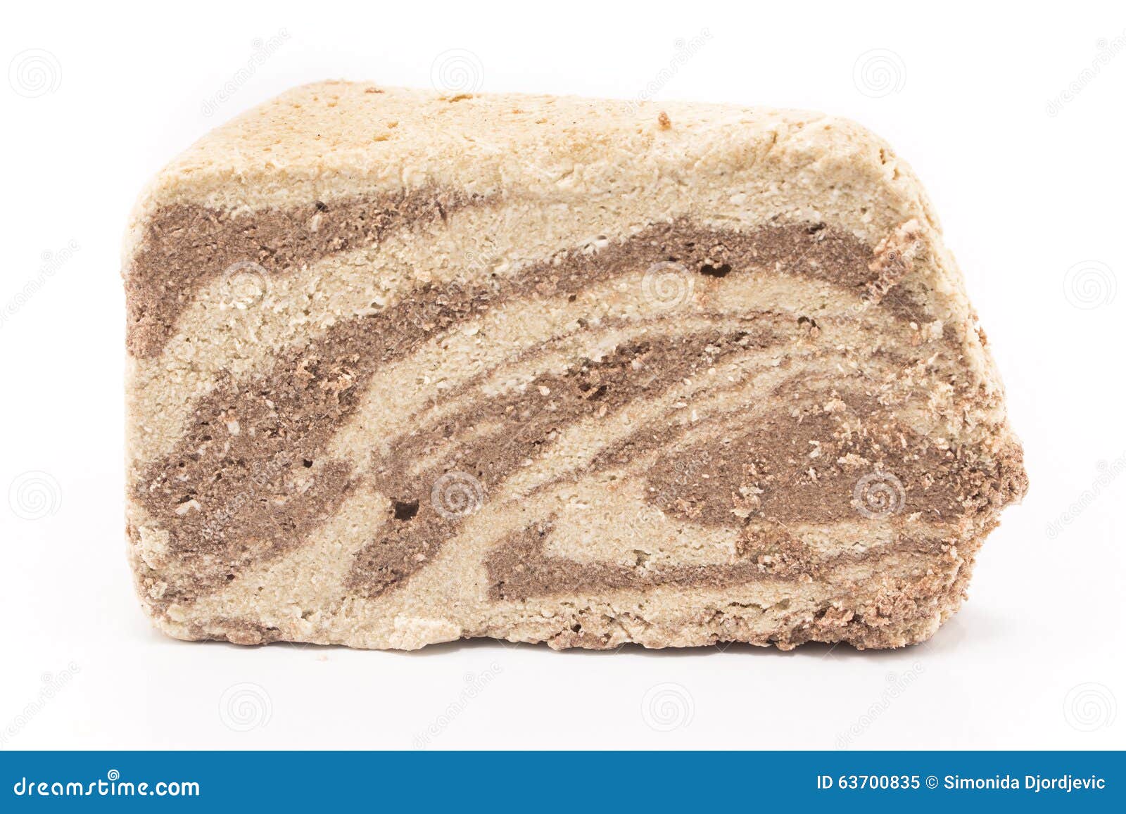 Piece of Halva Isolated on White Stock Image - Image of traditional ...