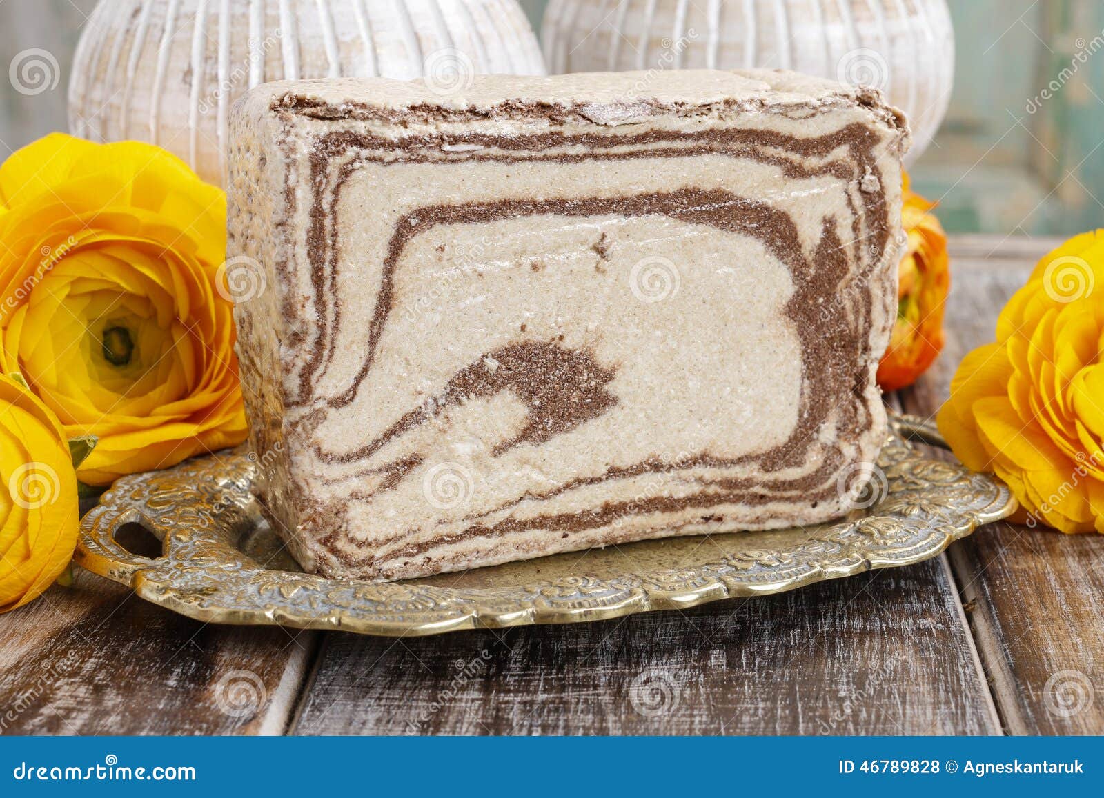 Piece of halvah stock photo. Image of creamy, fresh, asiaticus - 46789828